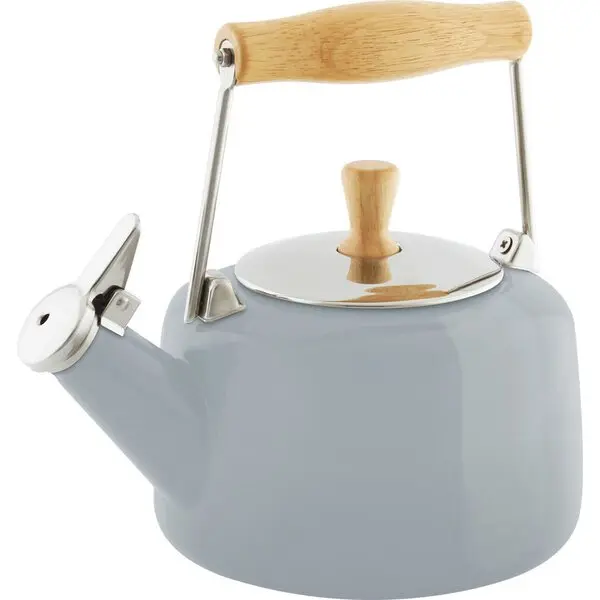 CHANTAL 1.4-quart Enamel-on-steel Sven Teakettle - Fog Gray