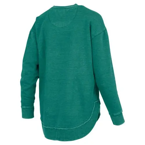 PRESSBOX Michigan State Spartans Westin Poncho V-neck Pullover Sweatshirt