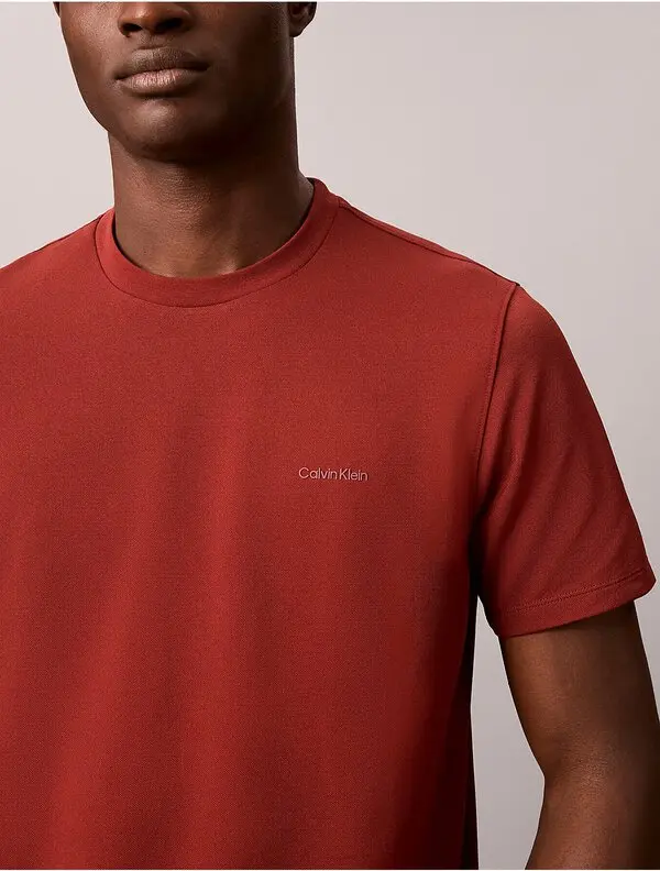 Calvin Klein Tech Pique T-shirt - Fired Brick