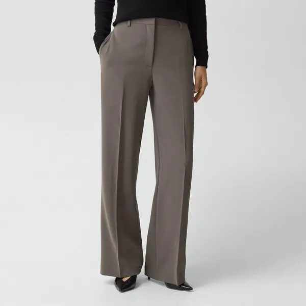 Theory Straight Pant In Admiral Crepe - Slate
