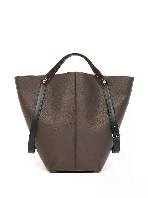 MAISON MARGIELA Medium Leather Dual-strap Tote Bag - Brown