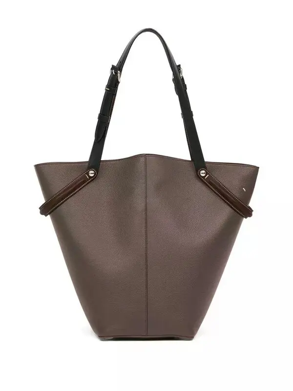 MAISON MARGIELA Medium Leather Dual-strap Tote Bag - Brown
