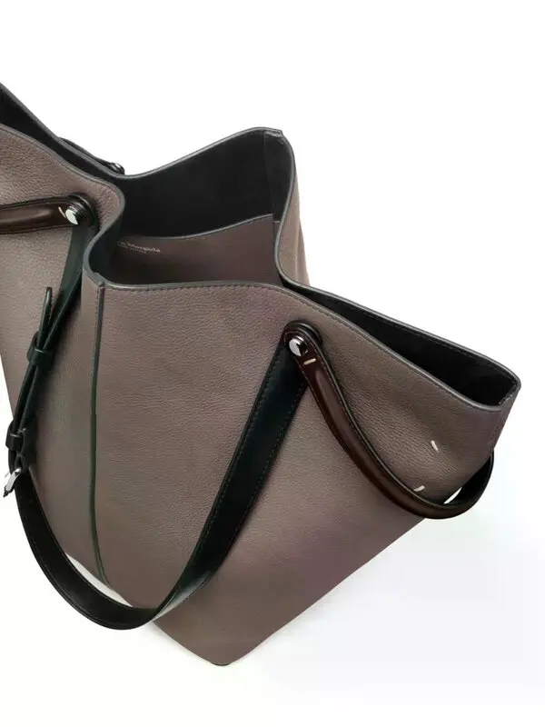 MAISON MARGIELA Medium Leather Dual-strap Tote Bag - Brown