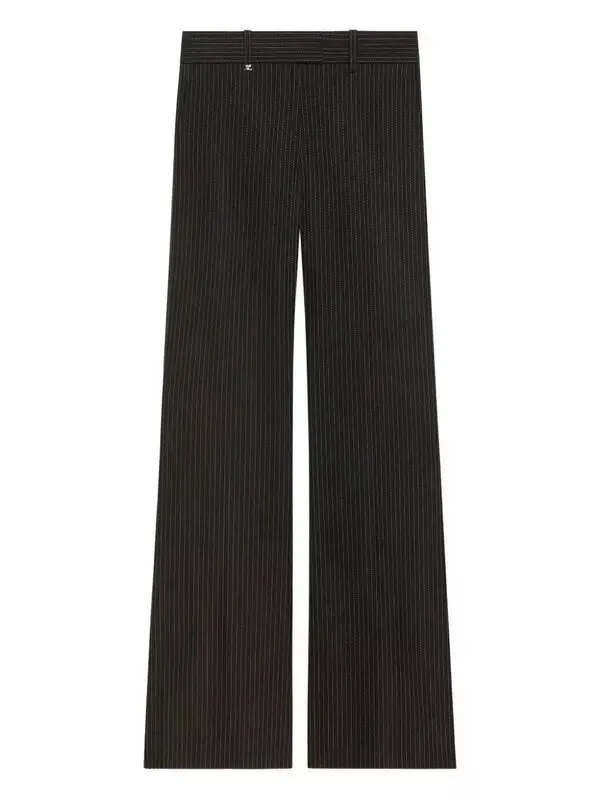COURREGES Pinstriped Trousers - Black