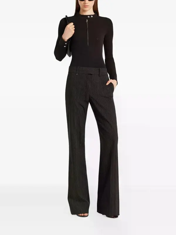 COURREGES Pinstriped Trousers - Black
