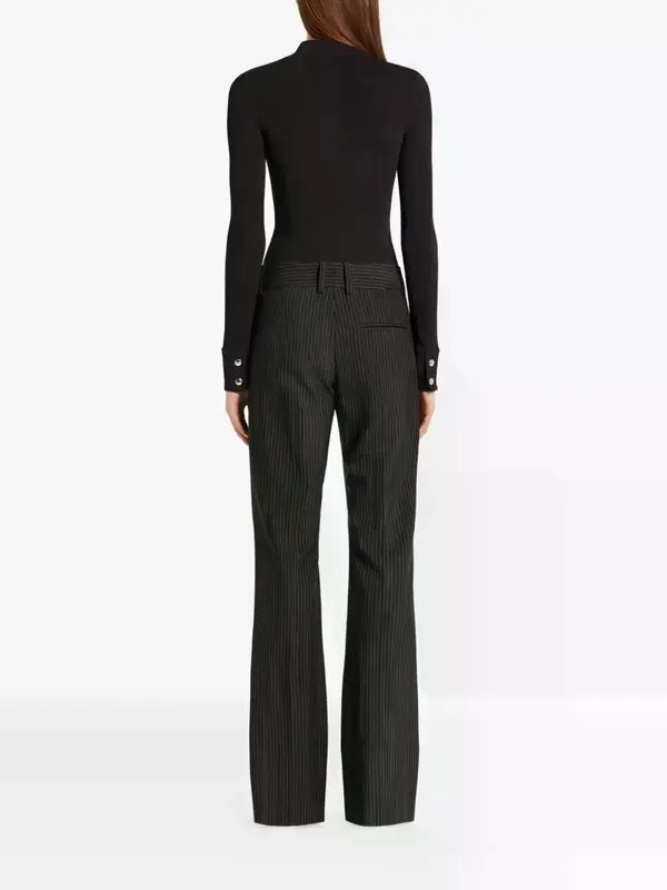 COURREGES Pinstriped Trousers - Black