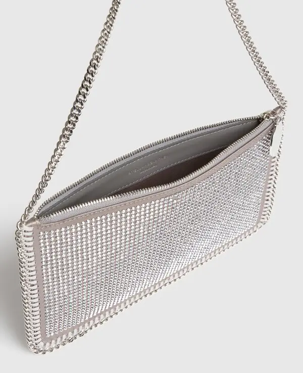 Stella McCartney Falabella Crystal Pochette - Silver