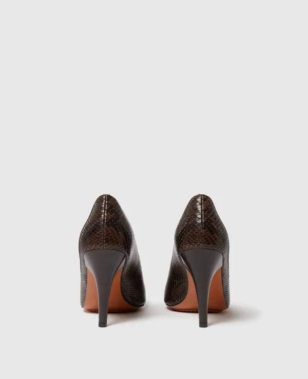 Stella McCartney Square-toe Snake Stiletto Pumps