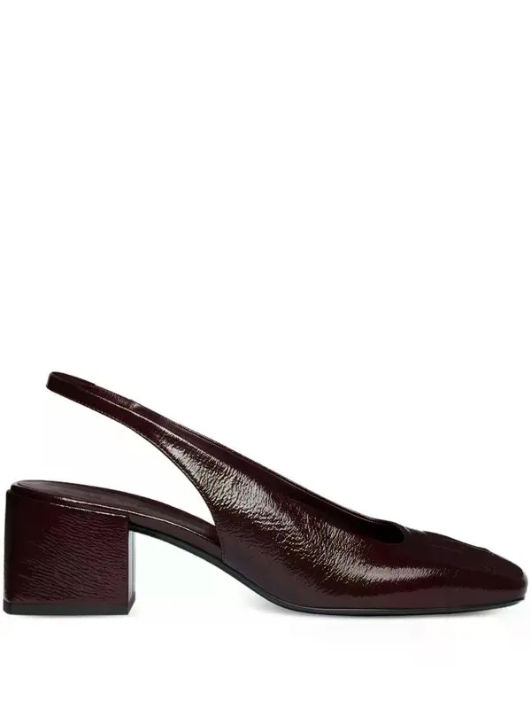 COURREGES 55mm Slingback Block-heel Shoes - Red