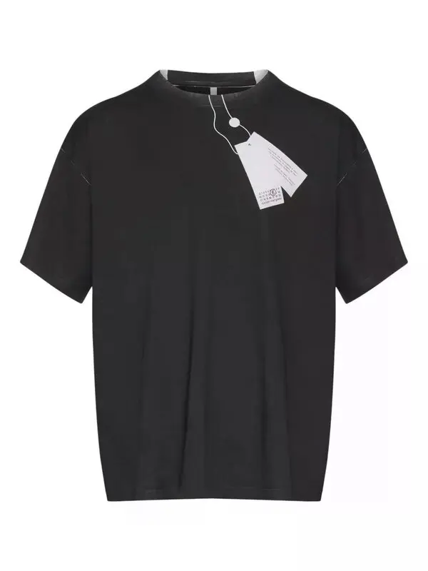 MAISON MARGIELA Tag-print T-shirt - Black