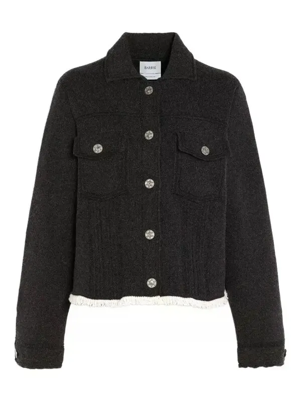 BARRIE Pleated-detail Button Jacket