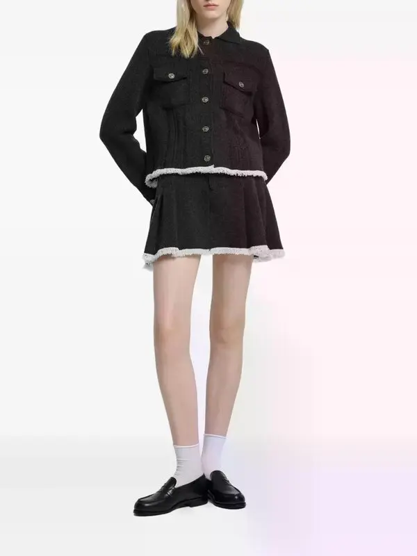 BARRIE Pleated-detail Button Jacket