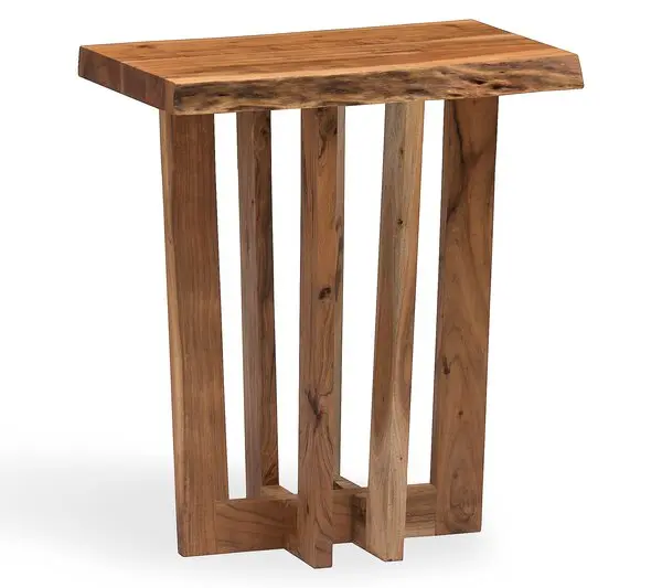 ALATERRE FURNITURE Berkshire Live Edge Handcraf Ted End Table - One-color