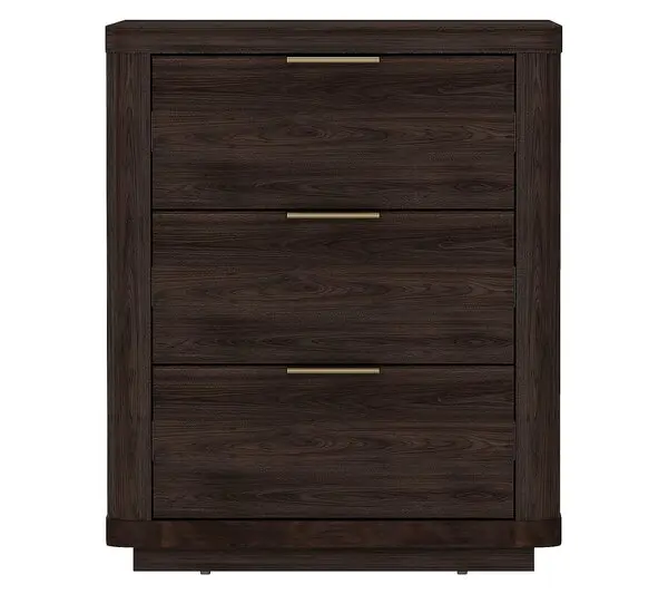 MANHATTAN COMFORT Evelyn Nightstand With 3 Draw Ers - One-color