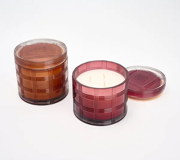 HOMEWORX BY SLATKIN + CO. S/2 14oz Clarendon Glass Candles - One-color