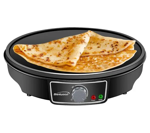 BRENTWOOD 12-inch Electric Non-stick Crepe Panc Ake Maker - One-color