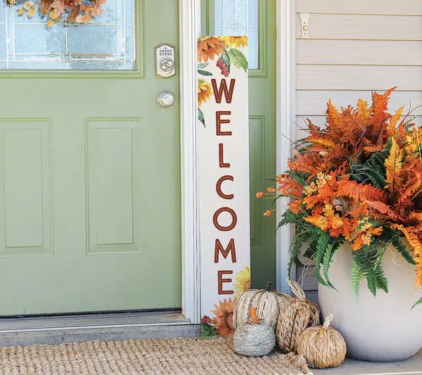 SINCERE SURROUNDINGS 47' Welcome Fall Sunflower S Porch Board - One-color
