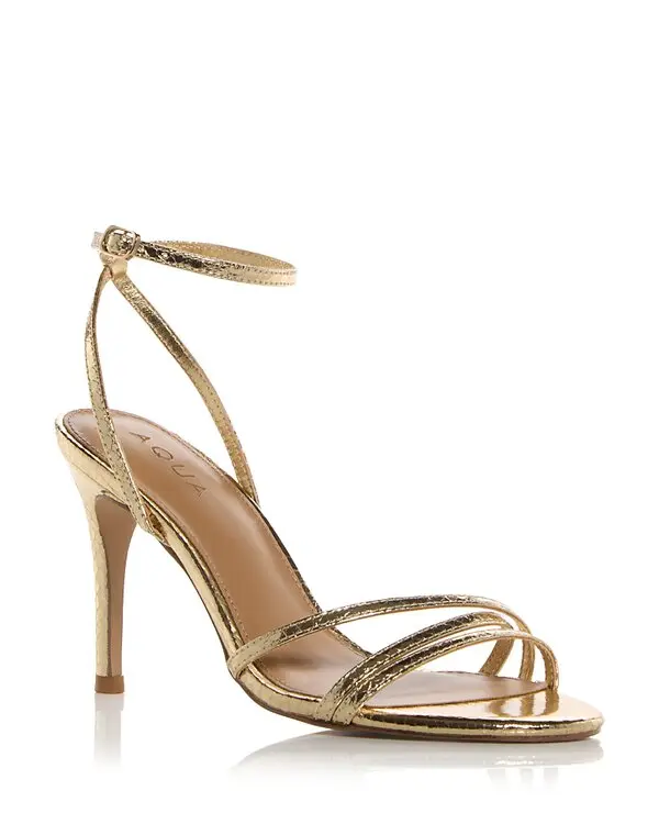 Aqua Crley Sandals Exclusive - Gold Snake