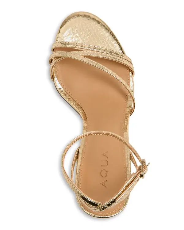 Aqua Crley Sandals Exclusive - Gold Snake