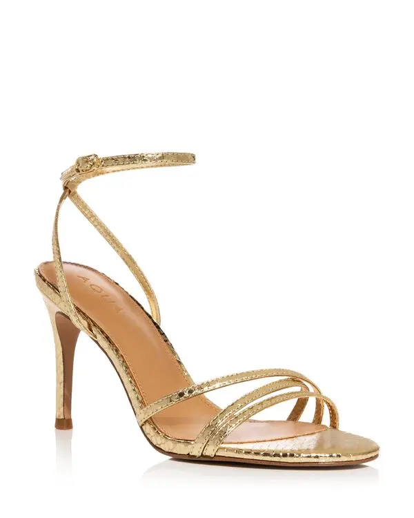 Aqua Crley Sandals Exclusive - Gold Snake
