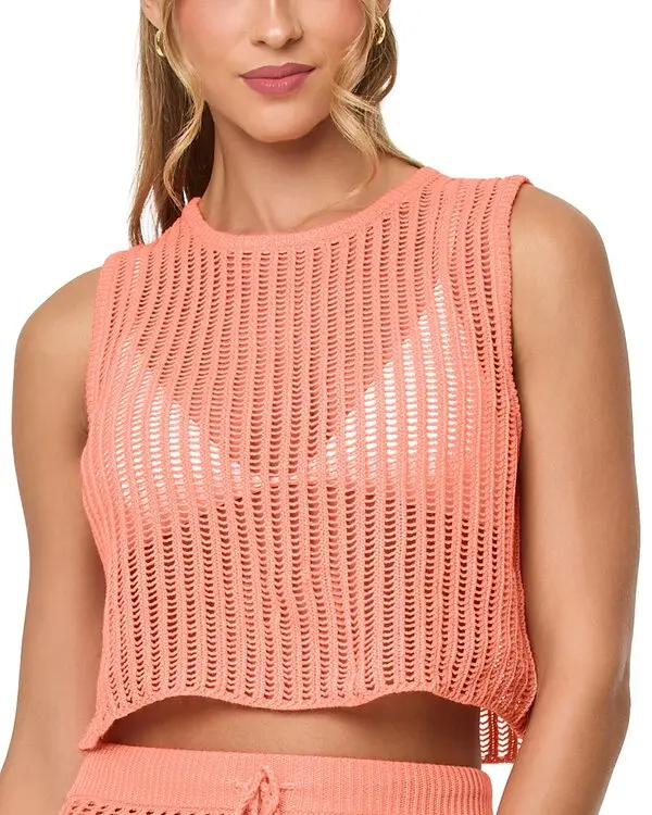 L*Space Santer Crochet Cover Up Crop Top - Fresh Squeezed