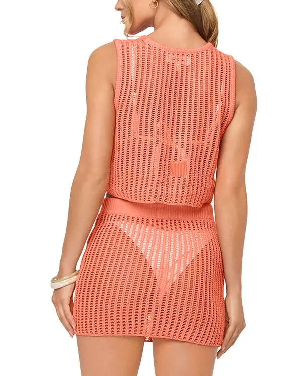 L*Space Santer Crochet Cover Up Crop Top - Fresh Squeezed