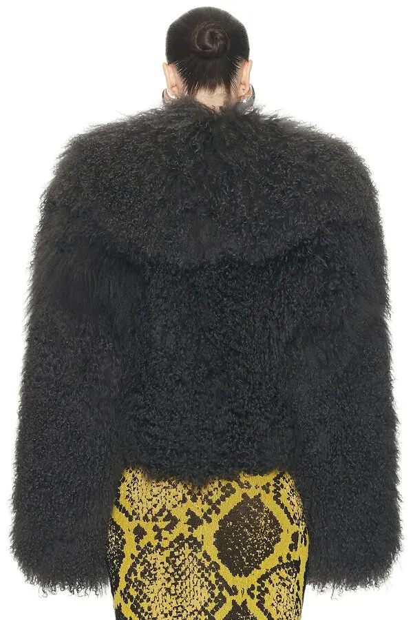 Attico Fur Bomber Jacket - Grey