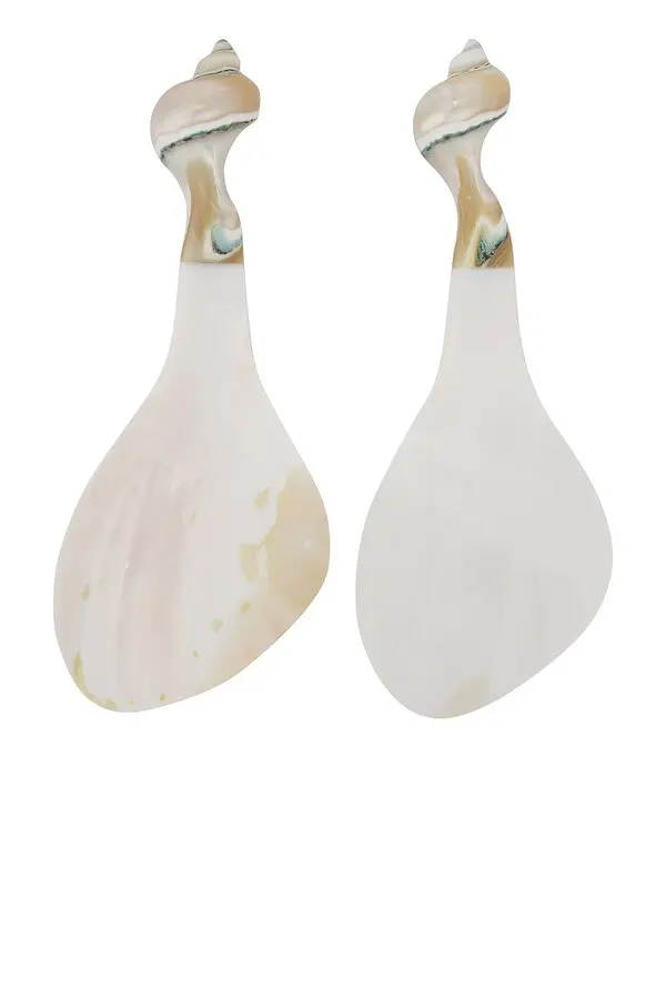 GOHAR WORLD Mother-of-pearl Salad Server Set - Mother Of Pearl