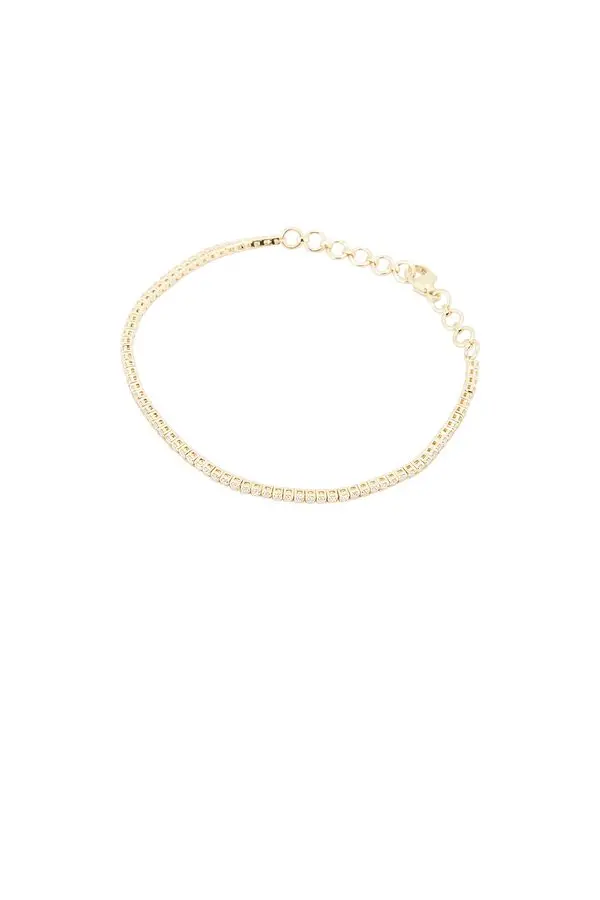 STONE AND STRAND The Essential Dainty Tennis Bracelet - 14k Yellow Gold & White Diamond