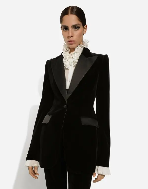 Dolce & Gabbana Velvet Turlington Tuxedo Jacket