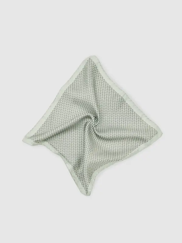 REISS Ottavio Geo Chain Detail Pocket Square