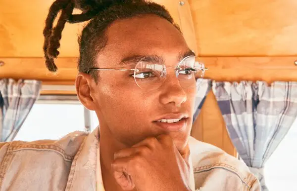 Zenni Lightweight Rectangle Rimless Titanium Frame Glasses