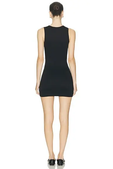 Eterne Sleeveless Crewneck Soft Jersey Mini Dress