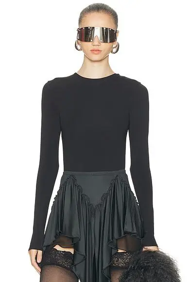ENTIRE STUDIOS Long Sleeve Bodysuit - Soot