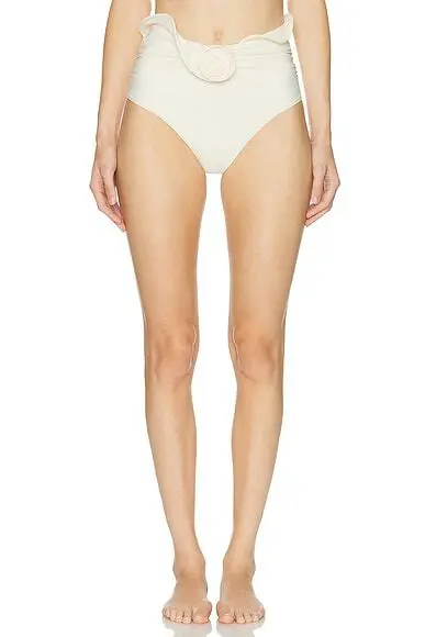 Magda Butrym High Waisted Bikini Bottom - Cream