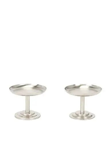 GOHAR WORLD Dessert Stems Set - Silver