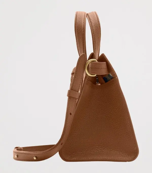 Burberry Mini Calfskin Cotswolds Tote Bag - Brown