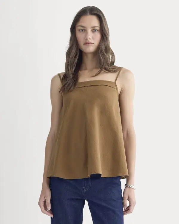 Everlane Flowy Gauze Cami Top - Toffee