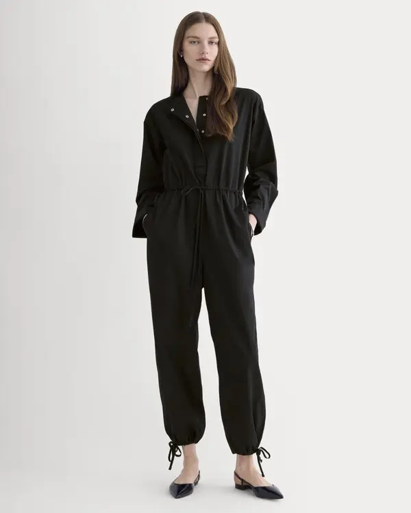 Everlane Utility Drawstring Jumpsuit - Black