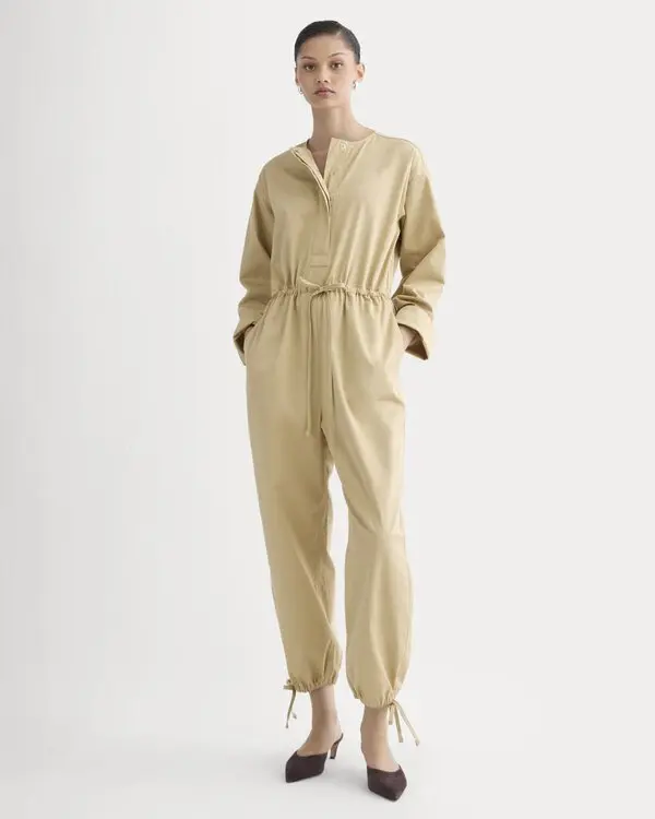 Everlane Utility Drawstring Jumpsuit - Classic Khaki