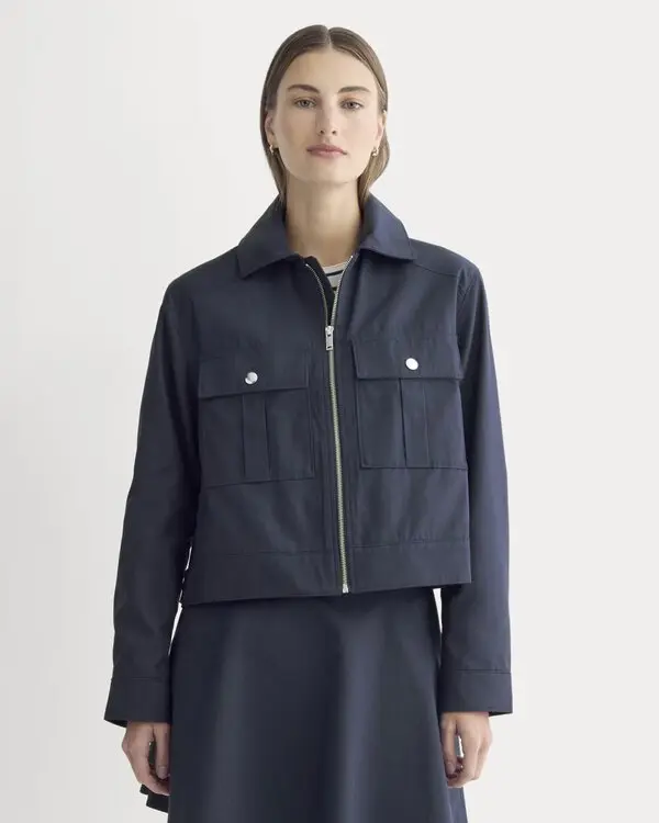 Everlane Cropped Utility Jacket - Navy