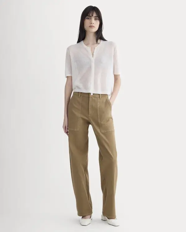 Everlane Utility Column Pant In Organic Cotton Twill - Ermine