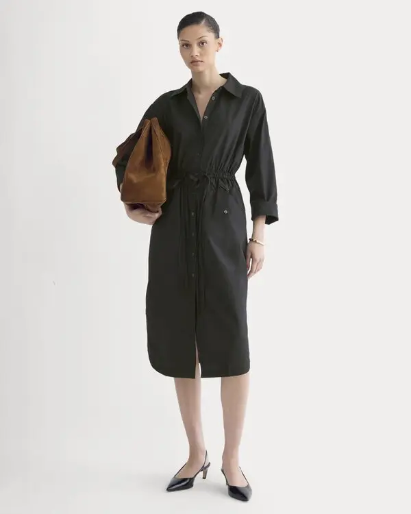Everlane Drawcord Shirtdress - Black