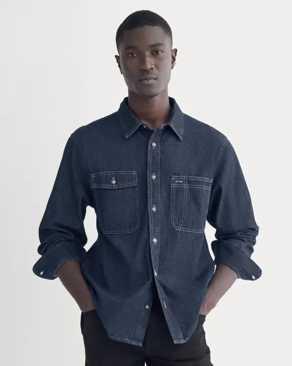 Everlane Denim Utility Shirt - Dark Indigo