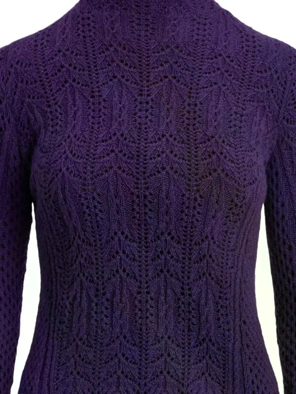 Ralph Lauren Pointelle Funnel-neck Sweater