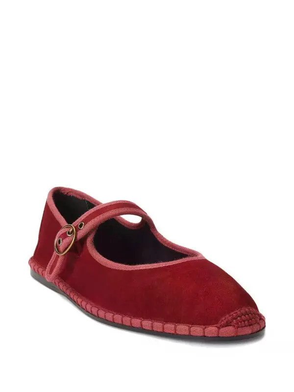 Polo Ralph Lauren Mary Jane Ballet Flats - Red