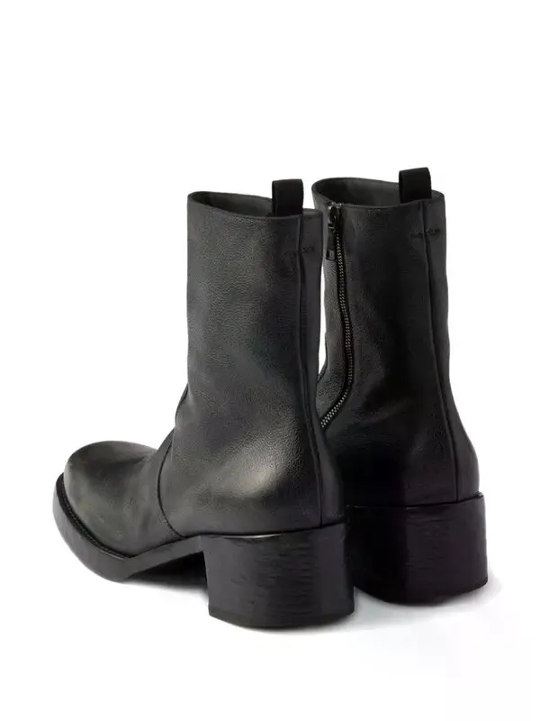 Prada Zipped Block-heel Boots - Black