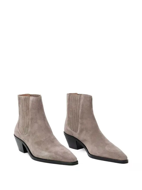 BOSS Pointed-toe Suede Ankle Boots