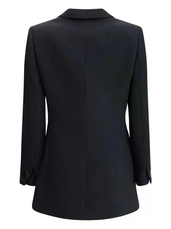 Giorgio Armani Single-button Silk Blazer - Black