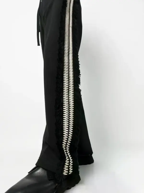 RITOS Frayed Stripes Straight-leg Trousers